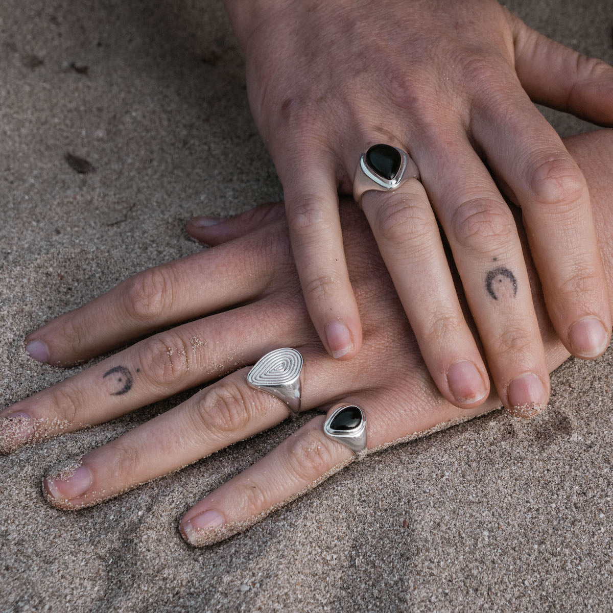 Apollo Pinky Ring Silver Black Onyx Rachel Entwistle